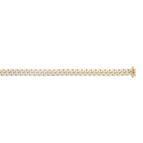 14K Yellow Gold 4mm Pave Classic Miami Cuban Chain – ARJL